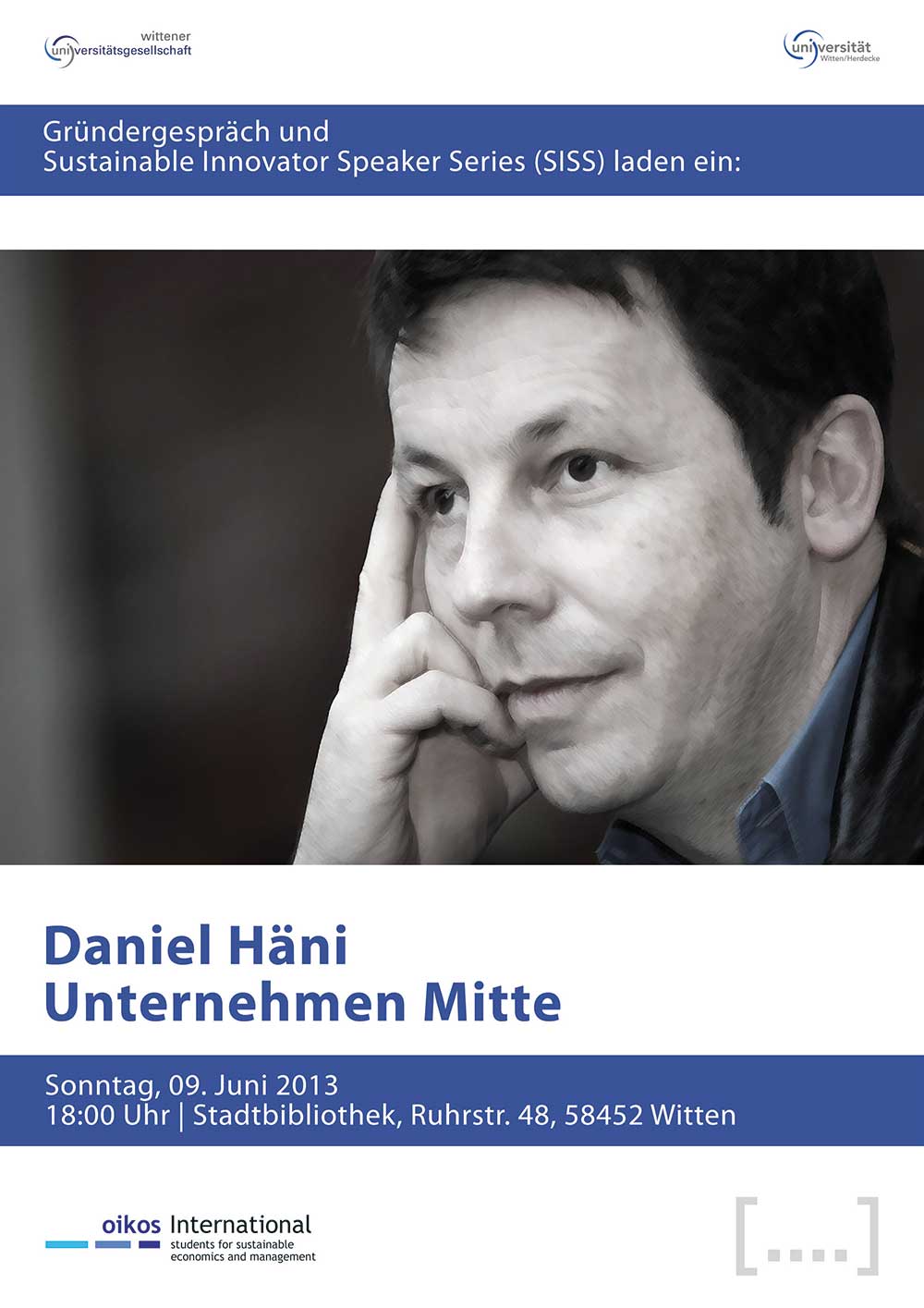 Daniel Häni in Witten und Lobenfeld - grundeinkommen